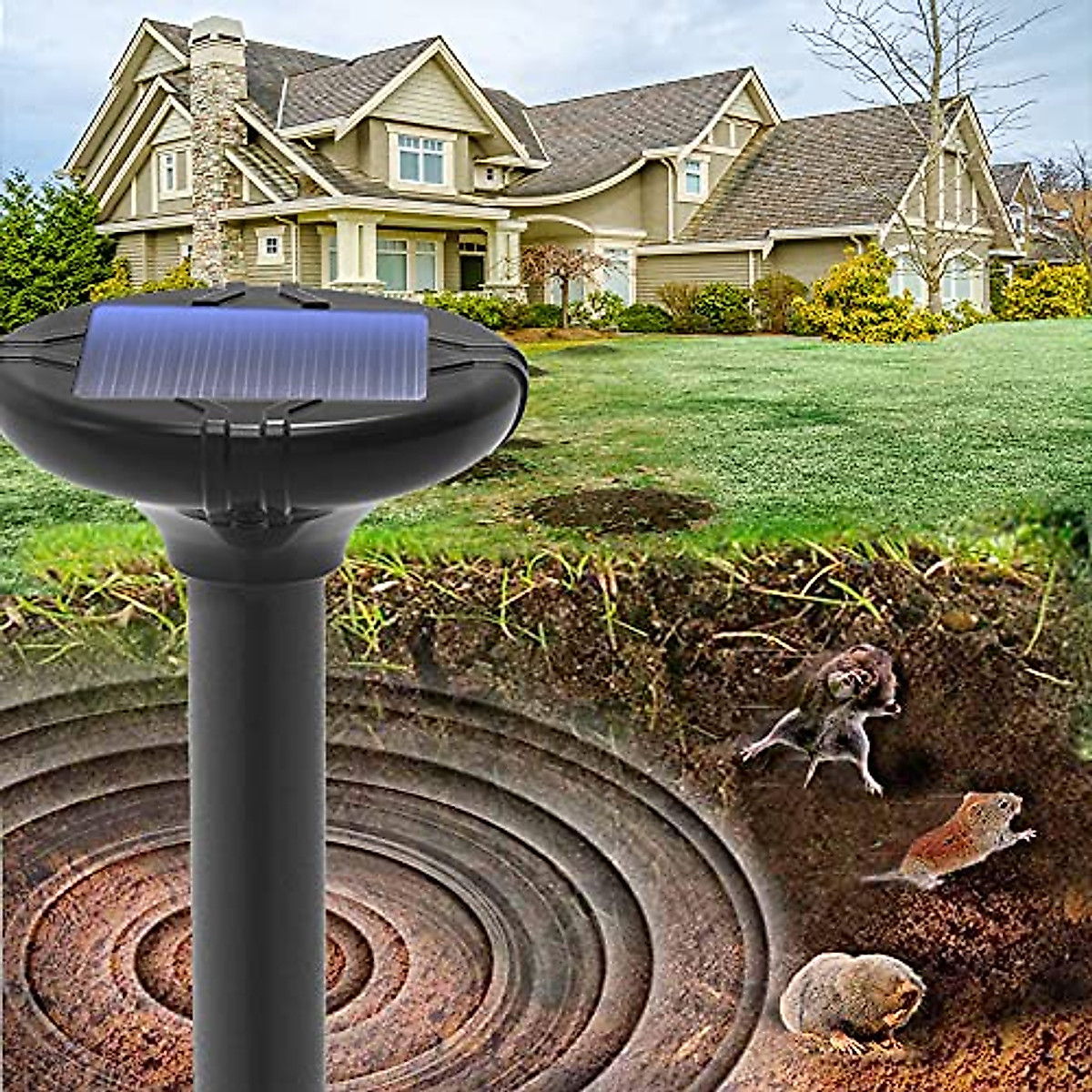 Winpest Snake Repeller Ultrasonic Solar,Snake Away Repellent for Outdoors,Solar Snake Repellent for Outdoors,Snake Repellant for Yard Pet Safe,Snake Repellent for Home,Snake Trap 6 Packs