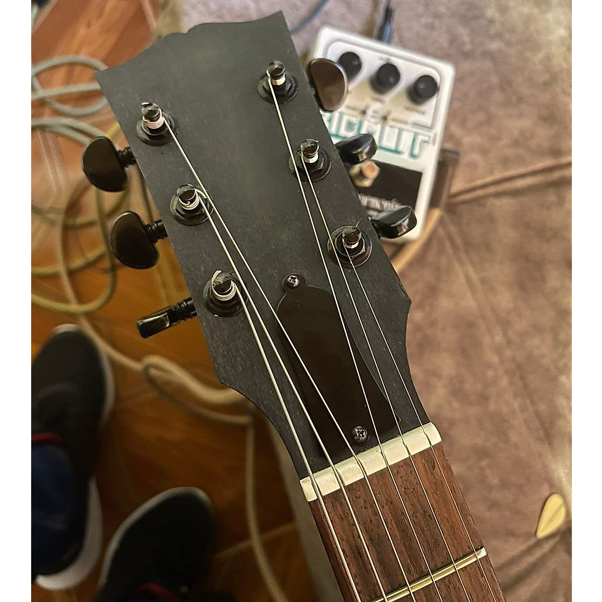 JD Chrome Plated Metal Guitar Truss Rod Cover Fit Epiphone Les Paul & SG Parts (Black)