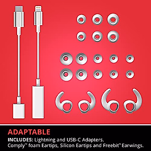 RAYZ Pioneer Pro USB-C & Lightning Wired Headphones Earphones, Active Noise Cancelling Earbuds Microphone Volume Control, Compatible with iPhone Mac iPad, Android, Nintendo Switch, Google Pixel - Ice