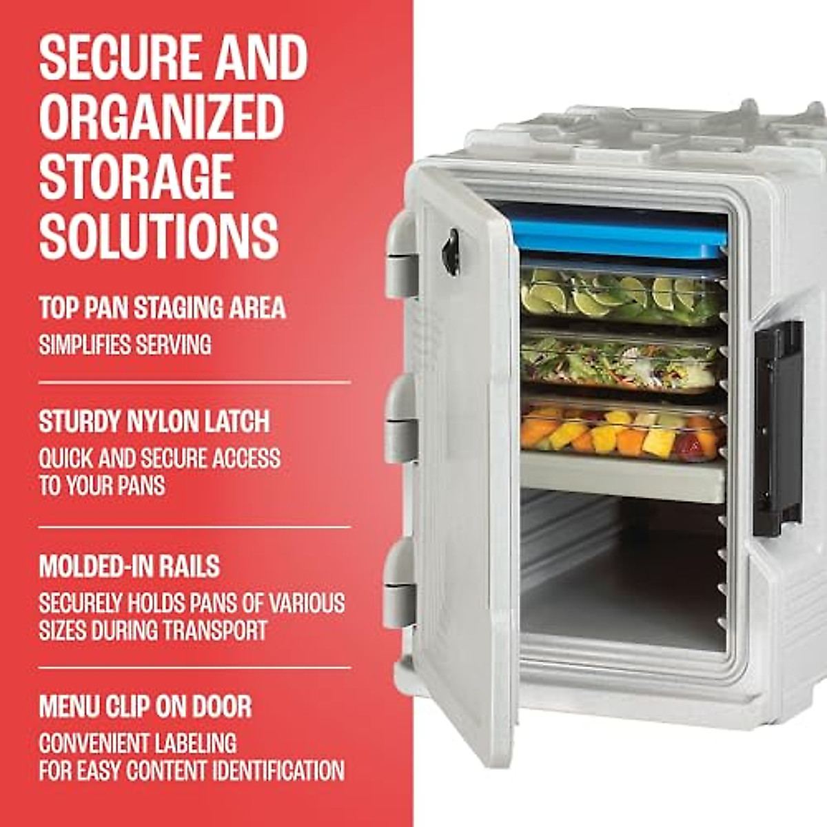 CAMBRO Insulated Food Pan Carrier - Hotbox for Catering & Transport - UPCS400 Series (Speckled Gray)