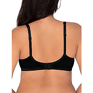 Fruit of the Loom Women's Unlined Underwire Bra-Cotton & Spandex Blend for Natural Shape and Flexibility, Black HUE/Sand/White 86CK, 38C
