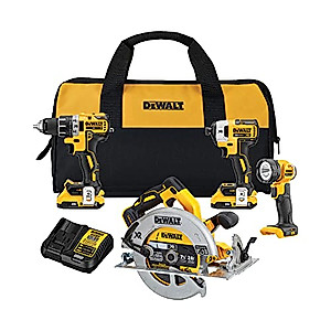 DEWALT 20V MAX Power Tool Combo Kit, 4-Tool Cordless Power Tool Set with 2 Batteries and Charger (DCK483D2)
