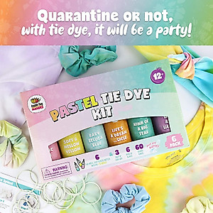 DOODLE HOG Pastel Tie Dye Kit for Large Groups, DIY Tie Dye Kit for Kids, Clothing Dye Supplies, Tie Dye Kits for Adults, 18 Full Bottles