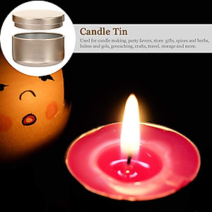 12pcs Metal Candle Tins Scented Candle Tin Sealing Tea Canister Storage Jar Candy Storage Container Iron Candle Jar DIY Candle Tins Golden 1