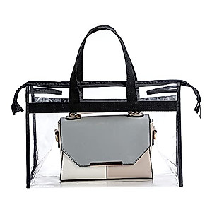 EZEKMAF Clear Dustproof Bags, 15×10×7 Inch Dust Cover Protector Storage Organizer Zipper, Hanging Transparent Hand Purse Box Organization for Closet Shelf, Makeup Clothes, Home Travel Stadium