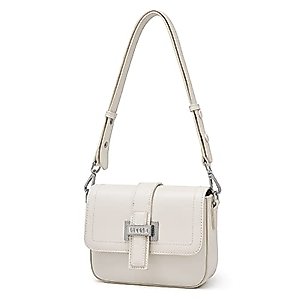 Split Cow Leather Crossbody Bag for Women Genuine Leather Shoulder Bag Ladies Fashion Bag Purse with Two Shoulder Straps Casual Underarm Bag