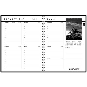 House of Doolittle 2024 Weekly Calendar Planner, Black on White Series, 8.5 x 11 Inches, January - December (HOD217102-24)