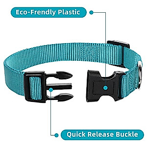 9 Pieces Adjustable Dog Collar for Medium Dogs, Soft Nylon Dog Collar with Quick Release Buckle PET Collar Bulk for Dogs Walking Running Training, Medium