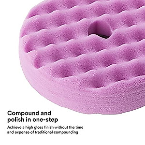 3M Perfect It 1 Step Foam Finishing Pad, 33034, Quick Connect, Surface Buffing, Collision Repair, High Gloss Polish, 6 in