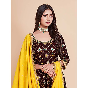 Indian Kurti for Womens Dupatta | Art Silk Woven Kurta Kurtis Tunic For Women Purple