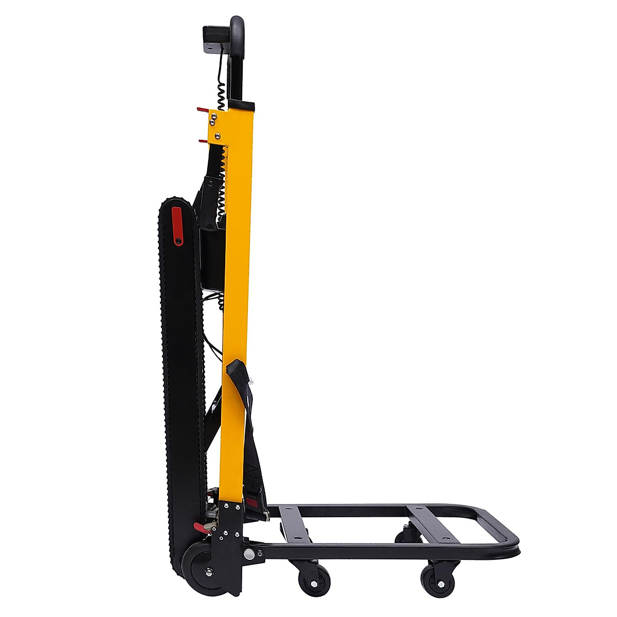 Tracked Luggage Cart Folding Electric Stair Climbing Hand Truck Warehouse Cart Dolly Roll Luggage 6Wheeled for Cargo Handling Luggage Handling Warehouse Cargo Transportation Moving House