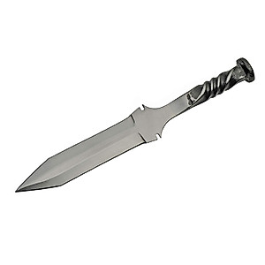 Szco Supplies Handmade Railroad Spike Spear-Point Knife,Grey