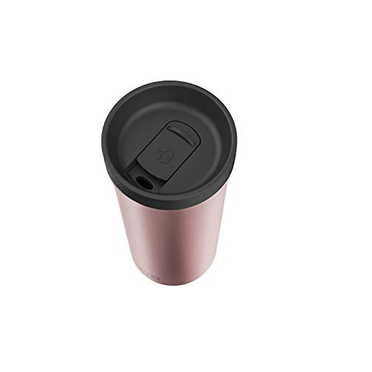 Ello Arabica Stainless Steel Powder Coat Coffee Tumbler with Sliding Leak Proof Lid, 14 oz, Rosegold