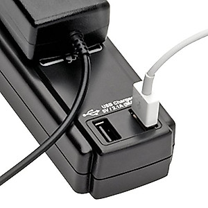 Tripp Lite 6 Outlet Surge Protector Power Strip 6ft Cord 990 Joules Dual USB Charging & INSURANCE (TLP606USBB)