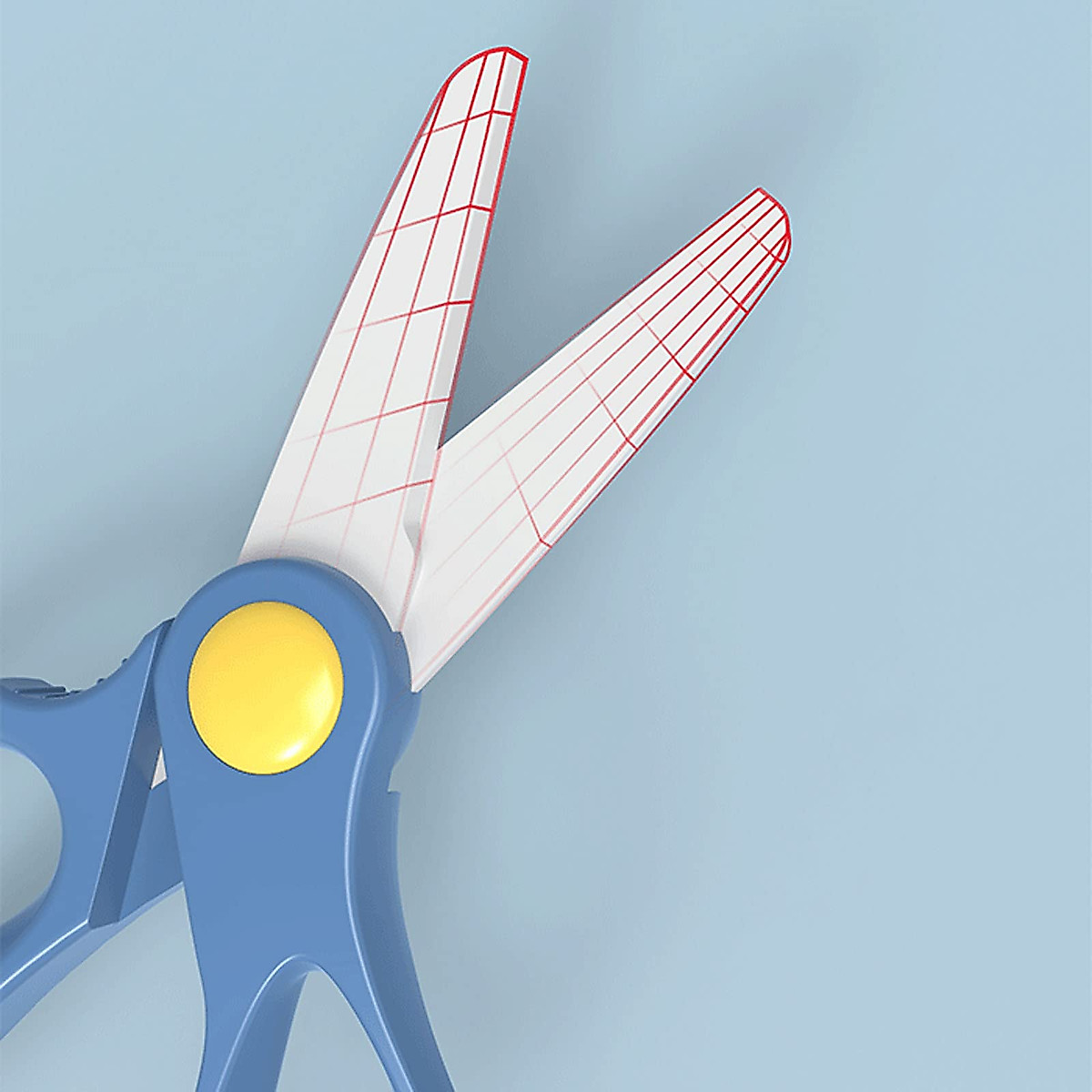 DAMPEN Ceramic Scissors,Soft-grip Handles,Safety Healthy,Kitchen Scissors,Baby Food Ceramic Scissors with Travel Cover for Kids Food 2 PACK (DSP-3)