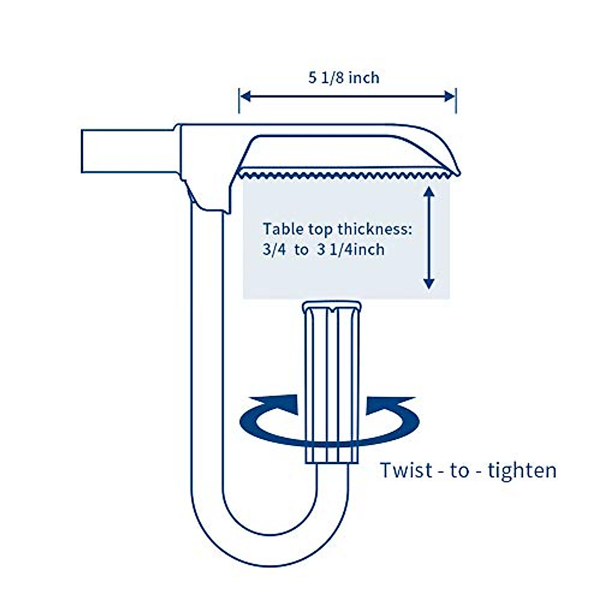 Hook On High Chair, Clip on High Chair for Babies and Toddlers, Portable & Foldable Table High Chair for Home and Travel, Portable Baby Chair for Eating(Navy Blue)