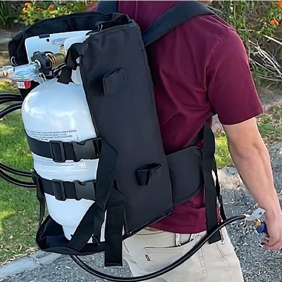 Flame King Propane Backpack 500,000 BTU Torch Kit with Squeeze Valve for Weeding, Asphalt Melting, Ice Melting, Fire Starting, Woodworking