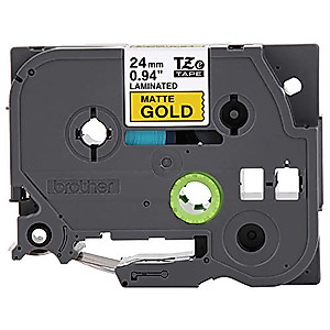 Brother P-touch TZe-M851 Black Print on Premium Matte Gold Laminated Tape 24mm (0.94”) wide x 8m (26.2’) long