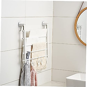 Cabilock Drying Rack Wall Mounted Drying Rack Heavy Duty Coat Hangers Collapsible Hangers Towels Drying Rack Metal Hanger Laundry Drying Rack Drying Coat Hanger Clothing Drying Rack White