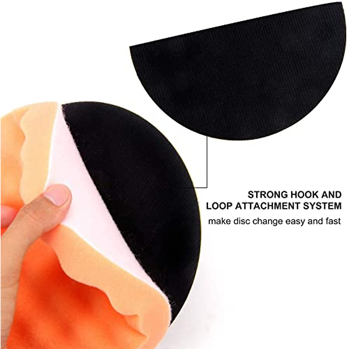 Makitoyo 7PCS 7 Inch Buffing Polishing Pads Kit,5pcs Polishing Sponge,1 pc Wool Pad,Waxing Buffing Pad Kit for Car