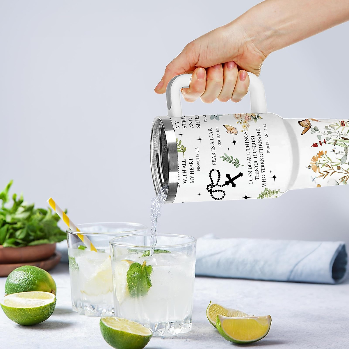 Christian Gifts for Women God Tumbler 40oz Child of God Gifts Coffee Travel Cup - Inspirational Religious Birthday Catholic Spiritual Gift for Sister Friends, Baptism Confirmation Gift for Girls