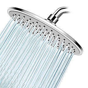 WarmSpray Rain Shower Head High Pressure with 9 Inch Thin Chrome Large Coverage Rainfall Spray Shower Relaxation