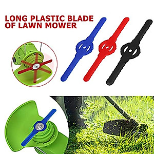 HEEPDD 10 PCS Grass Trimmer Head Blades Replace Plastic Cutter,Blade Replacement Lawn Mower Plastic Weed Wacker Eater Head for Cordless Grass Trimmer (red)