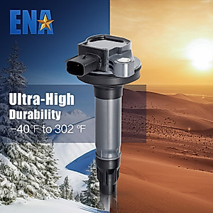 ENA Set of 6 Ignition Coil Pack and Platinum Spark Plug Compatible with Ford Lincoln Mazda Mercury Edge Flex Fusion Taurus MKS MKT MKX MKZ 6 CX9 Sable 3.5L 3.7L V6 Replacement for UF553 SP411