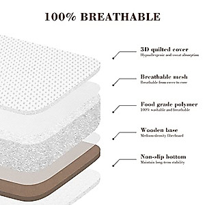 ANGELBLISS Baby Bassinet Bedside Sleeper, Easy Folding Bedside Crib with 100% Breathable & Washable Mattress Baby Bed, 6-Level Adjustable Portable Bassinets for Safe Co-Sleeping for Newborn Infant