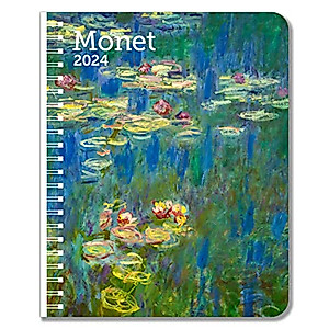 Monet Weekly Engagement Calendar 2024, Planner 6.5" x 8.5" Spiral Bound