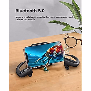 CYBORIS Wireless Bluetooth Headphones, IPX8 Waterproof Swimming Headphones, 16GB Mp3 Player Workout Headphones - Built-in Bone Conduction Waterproof Horn in-Ear Earphones for Run, Swim, Cycle