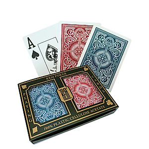 KEM Arrow Red and Blue, Poker Size-Jumbo Index Playing Cards (Pack of 2) - 1007284,Arrow Red/Blue