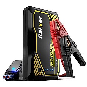 RALXER Battery Jumper Starter Portable,1000A Battery Booster Pack for Up to 7.0 Gas or 5.5L Diesel Engine,12V Portable Jump Box with LED Light,USB C Charge Cable