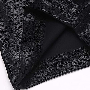 winying Kids Girls Dance Tumbling Athletic Gymnastics Short Stretchy Tight Shorts Bottoms Workout Hot Pants Black 5-6 Years