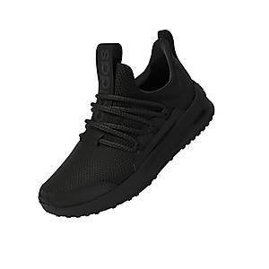 adidas Lite Racer Adapt 5.0 Running Shoe, Black/Black/Grey, 4 US Unisex Big Kid