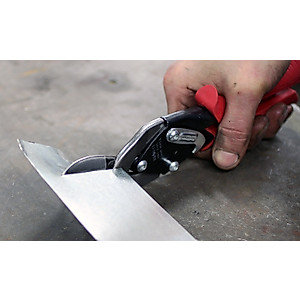 MIDWEST Aviation Snip Set - Left and Right Cut Offset Tin Cutting Shears with Forged Blade & KUSH'N-POWER Comfort Grips - MWT-6510C