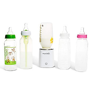 Munchkin® 98° Digital Bottle Warmer (Plug-in) with Four Adapters - Fits Most Baby Bottles