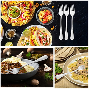 Dinner Forks Set 7.1 Inch Stainless Steel Forks Flatware Cutlery Forks Silverware for Home Kitchen Restaurant Hotel Eating Silverware Utensils, Silver, Dishwasher Safe (60 Pcs)