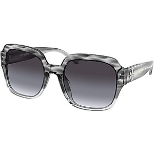 Tory Burch TY7143U Sunglasses 17858G-56 -, Dk Lt Grey Gradient TY7143U-17858G-56