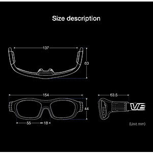 VENTIC Sports Safety Goggles Basketball Tennis Soccer Football Baseball Handball Sports Glasses Protective Eyewear Replaceable Lens (Clear)