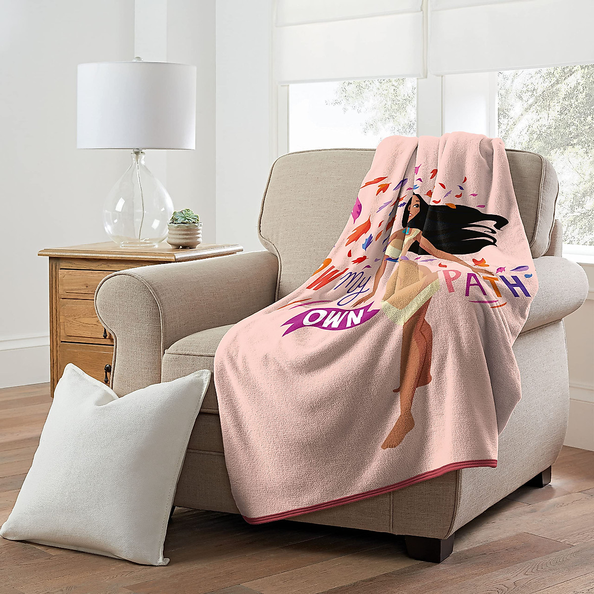 Northwest Disney Princess Micro Raschel Throw Blanket, 46" x 60", Own Path