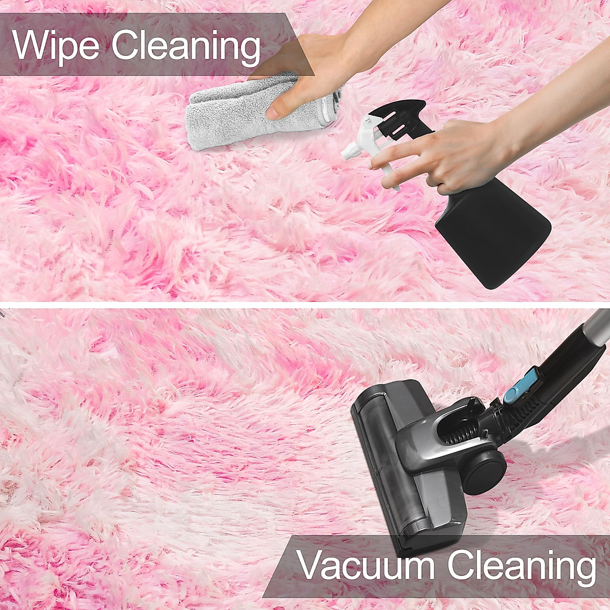 TENNOLA Small Bedside Pink Area Rug 2x3 ft Rug for Bedroom Shaggy Throw Rugs for Dorm Rug, Soft Shag Carpet for Kids Room, Plush Comfy Fluffy Bedside Rug for Home Decor Aesthetic