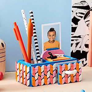 LEGO DOTS Desk Organizer 41907 DIY Craft Decorations Kit for Kids who Like Designing and Redesigning Their Own Room Decor Items to Use, Makes a Fun and Inspirational Gift (405 Pieces)