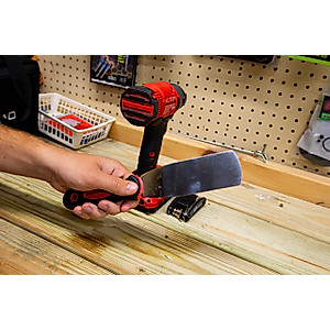 Mojack Heavy-Duty Stainless-Steel Lawn Mower Maintenance Deck Scraper – EZ Rubberized Non-Slip Grip Handle, 10.25” x 2”