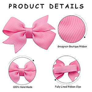 VINOBOW Hair Clips - 2inch Baby Bow Clips, Girl Hair Accessories, Hair Bows Clips for Girls Infants Toddlers (Pack of 40)