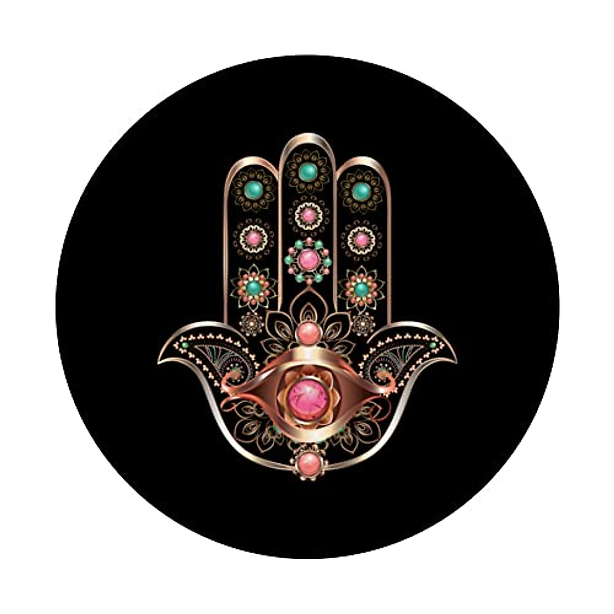 Eye and Hamsa Hand of Fatima Evil Protection Women Wellness PopSockets Swappable PopGrip