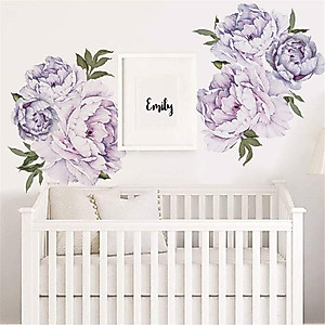 Wall Stickers subshrubby Peony Flower Wall Stickers Home Decoration Living Room Decoration Children's Room Bedroom Decoration