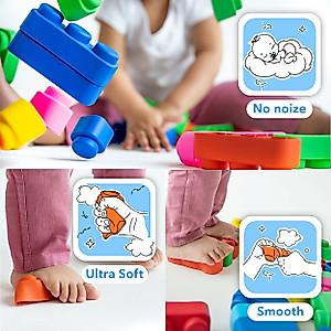 Far far land -Super Soft Building Blocks for Toddlers Ages 1-3 Years– Teaches & Enhances Creativity and Fine Motor Skills- STEM Building Set - 71 Pieces