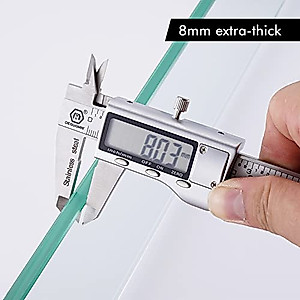 KES Glass Shelf Bathroom Rectangular Shelf 20-Inch with 8 MM-Thick Tempered Glass Rustproof Metal Bracket Wall Mount Brushed Finish, A2021-2