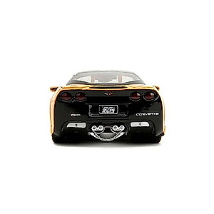 2006 Chevy Corvette Z06, Yellow - Jada Toys 34204/4-1/24 Scale Diecast Model Car